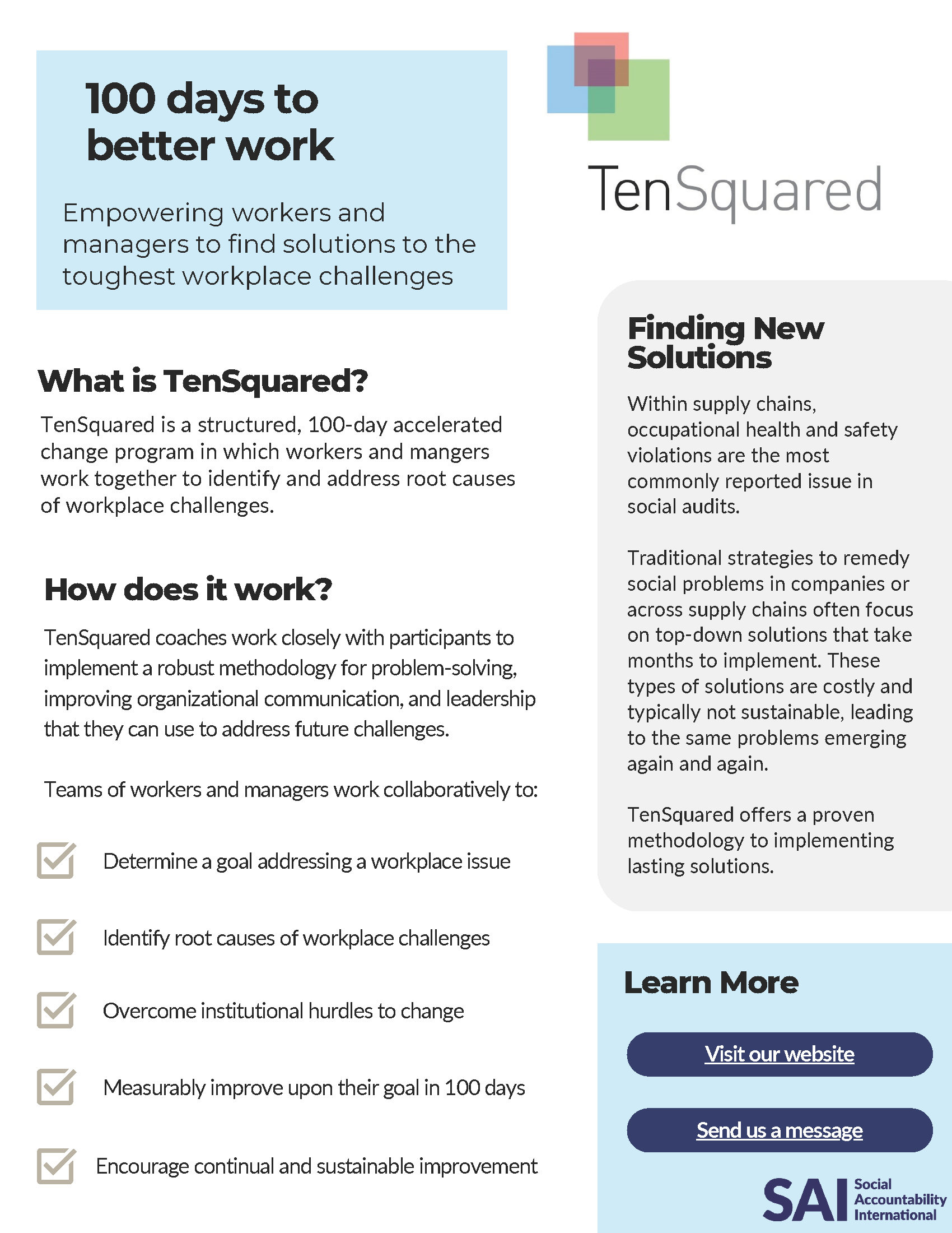 TenSquared Program Brief - SAI